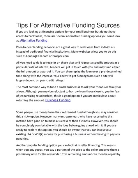 Ppt Alternative Funding Powerpoint Presentation Free Download Id