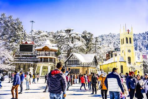 Mall Road Is The Main Street In Shimla The Capital City Of Himachal