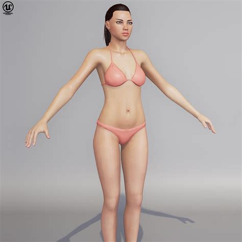 adriana unreal 4 character 3d model 29 upk free3d