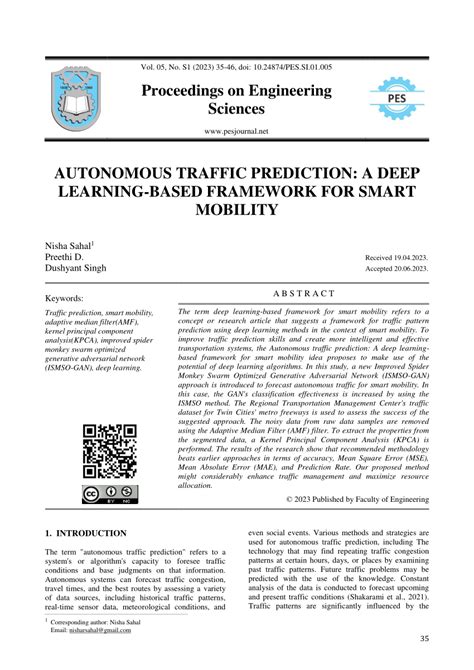 Pdf Autonomous Traffic Prediction A Deep Learning Based Framework For Smart Mobility