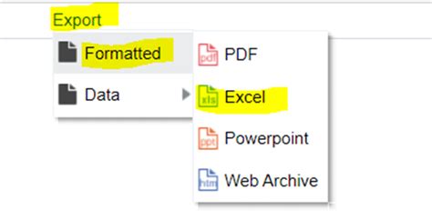 Export To Excel In Otbi Dashboard — Oracle Analytics