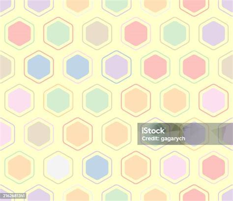 벡터 과학 배경 둥근 육각형 패딩이 있는 모자이크 셀 내부 고체 셀 큰 육각형 모양 여러 톤의 색상 팔레트 완벽 한 패턴 Tileable 벡터 일러스트 레이 션 가리기에