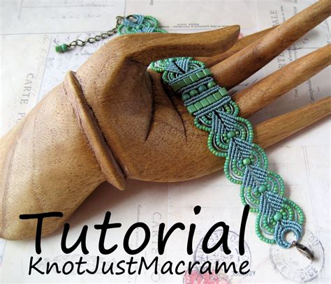 Micro Macrame Tutorial Leaves Bracelet Pattern Beaded