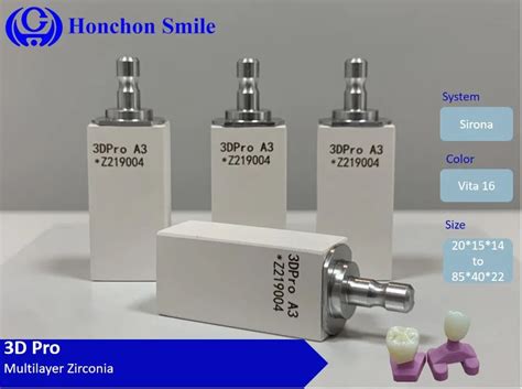 3d Pro Multilayer Zirconia Blocks For Sirona Manufacturers And Suppliers