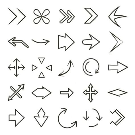 Arrows Big Black Set Icons Arrow Icon Arrow Vector Collection Arrow