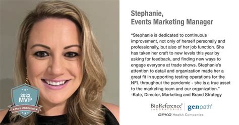 Bioreference Laboratories On Linkedin Join Us In Congratulating Our Newest Mvp Stephanie An