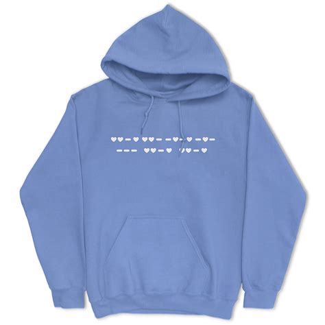 fuck off morse code heart hoodie tcb co