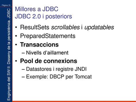 Disseny De La Persist Ncia Jdbc Ppt Descargar