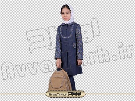 خرید و قیمت دوربری تصویر دختر دانش آموز با فرم و کیف مدرسه ترب