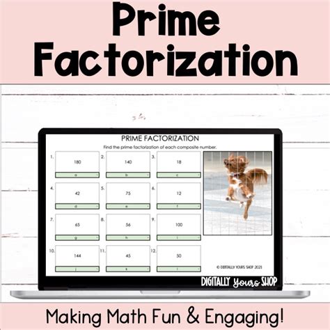 Prime Factorization Digital Self Checking Activity Made By Teachers