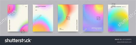Gradient Background Iridescent Color Gradation Vector Stock Vector