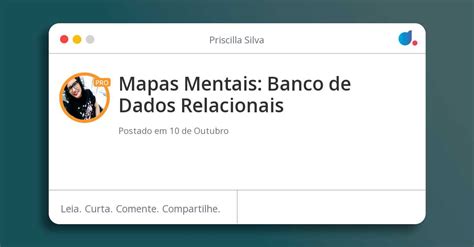 Mapas Mentais Banco De Dados Relacionais Priscilla Silva Sql Banco De Dados Relacional Dio