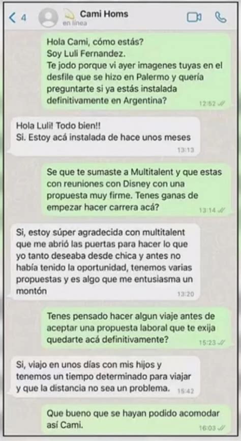 Habló Camila Homs La Ex Novia De Rodrigo De Paul Tras Los Rumores De