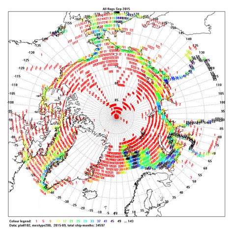 Ship Density In Nov 2015 72 80°n 0 45°e The Sum Of The Ship Counts
