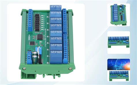 Eujgoov Rs485 Relay Board 24v Industrial Relay Module 8