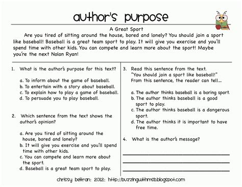 Main Idea Passages Nd Grade