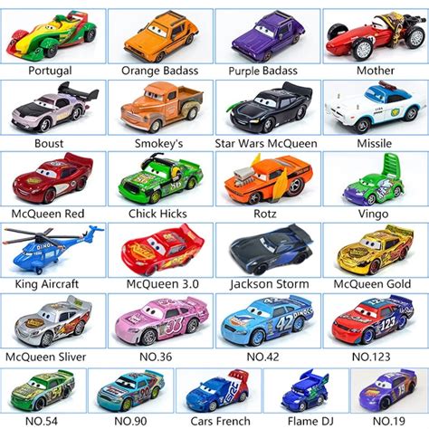 Cars 3 Characters Names
