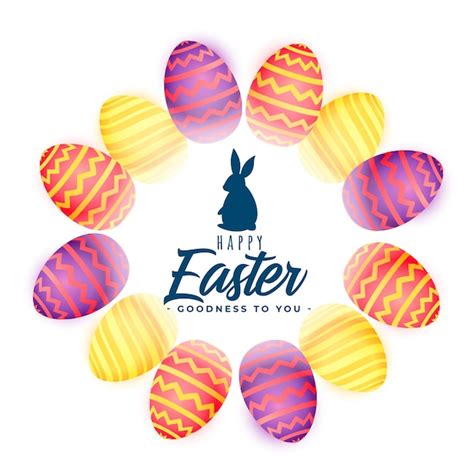 Free Vector Realistic Colorful Easter Eggs Festival Background Design