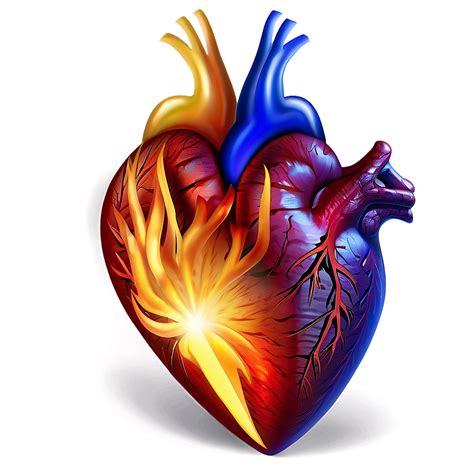 Download Heart Vector With Fire Png Jgr