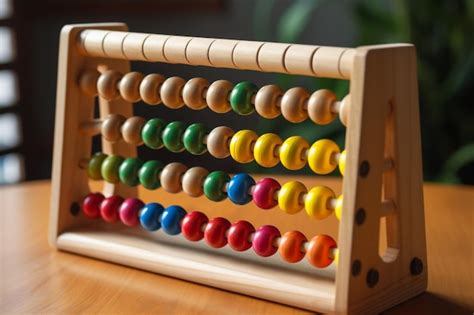 Premium Ai Image A Wooden Abacus For Learning Numbers