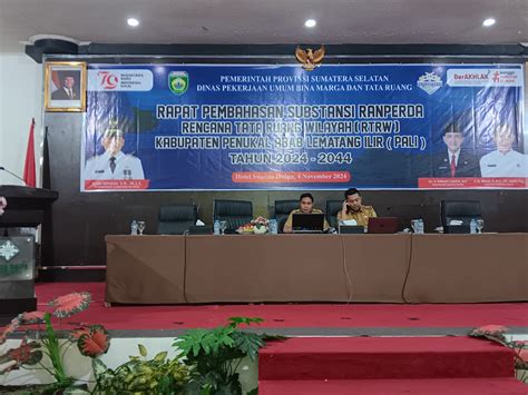 Dinas PUBMTR Provinsi Sumsel Menggelar Rapat Bahas Substansi Ranperda