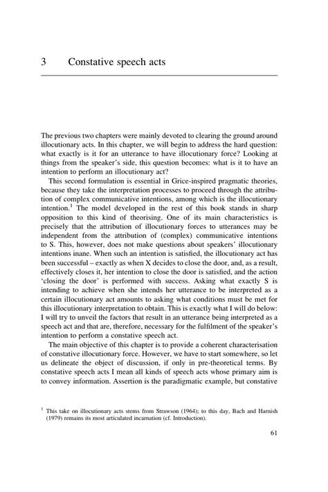 Constative Speech Acts Chapter 3 From Utterances To Speech Acts