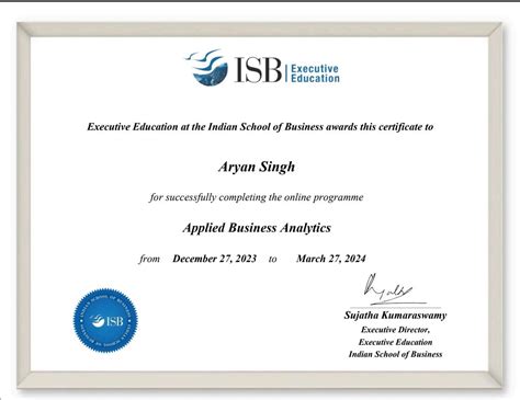 aryan singh on linkedin businessanalytics isb gratitude