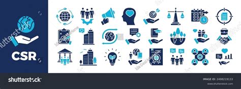 Csr Icon Set Design Elements Business Stock Vector Royalty Free 2498219133 Shutterstock