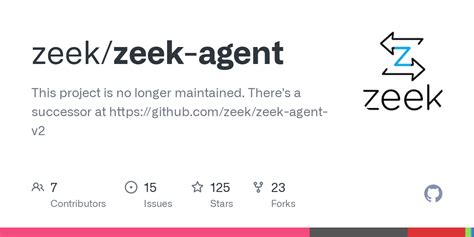 github zeek zeek agent this project is no longer maintained there s