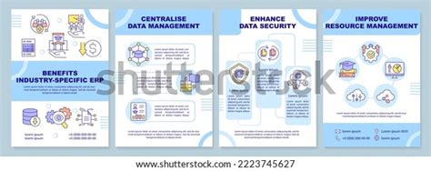 Benefits Industry Specific Erp Blue Brochure Stock Vector Royalty Free 2223745627 Shutterstock
