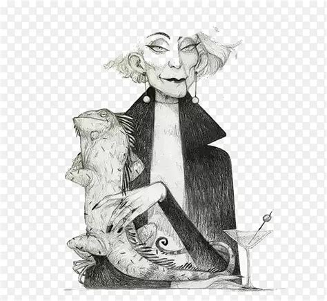黑白巫婆插画PNG图片素材下载 图片编号yvvmxvow 免抠素材网