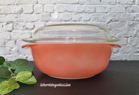 Vintage Agee Australian Pyrex Rose Pink Cr 200 2 Pint Round Etsy