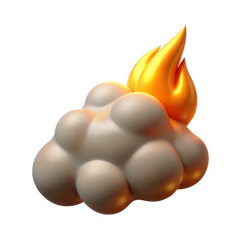 Elegante Tradicional Fogosa Nuvem 3d Render Do Explodindo Cumulus Alto