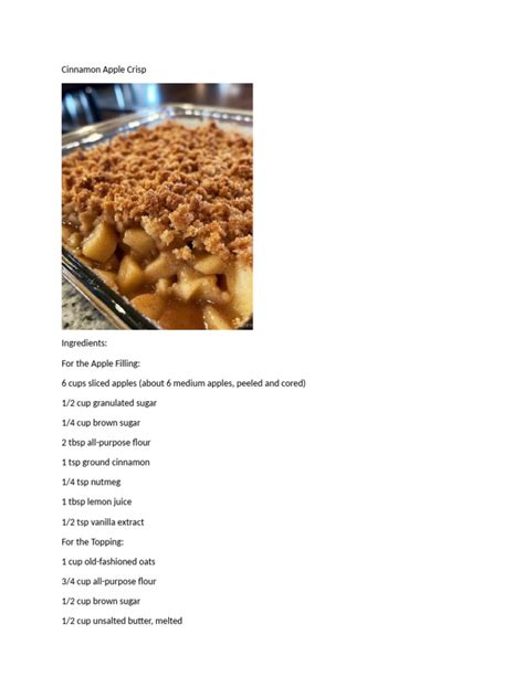 Cinnamon Apple Crisp Pdf