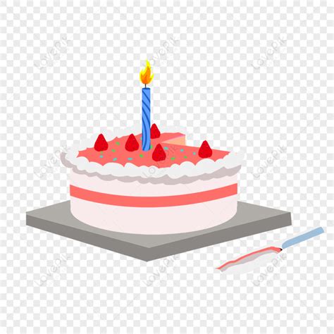 딸기 생일 케이크 요소 Png 일러스트 무료 다운로드 Lovepik