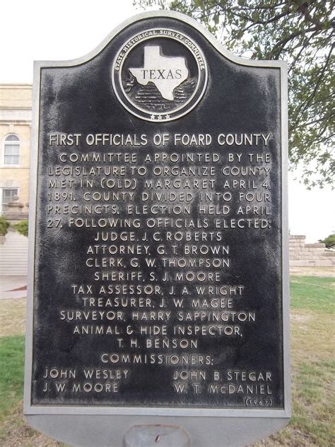 First Officials Of Foard County Crowell Texas Historical Flickr