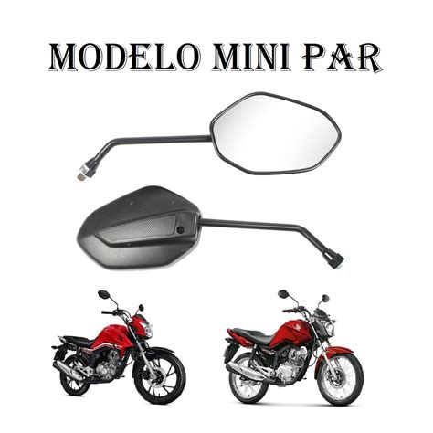 Par Mini Espelho Retrovisor Honda Cbx 150 Aero Cbx 200 Strada Cbx