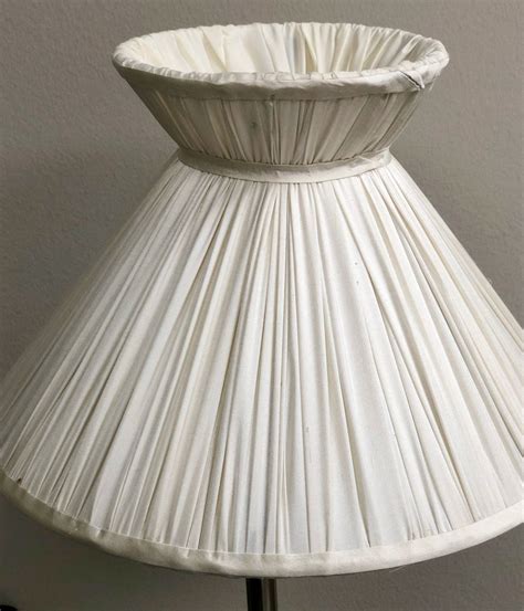 Gathered Almond Silk Corset Lamp Shade Candle Clip Lux Lamp Shades