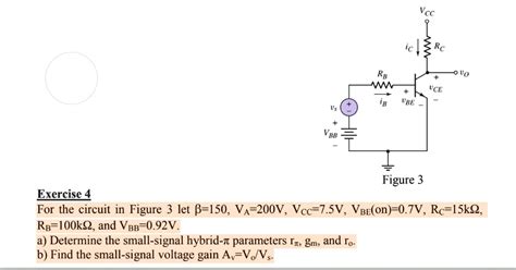 Vcc Ic RC RB WW Ouo UCE IB UBE Us VBB Figure Exercise For The Circuit In Figure Let