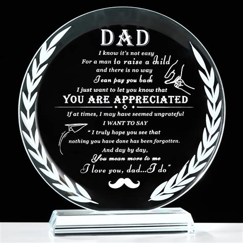 Longwin Birthday Ts For Dad Crystal Awards With Thumbs Up Best Dad Ts From