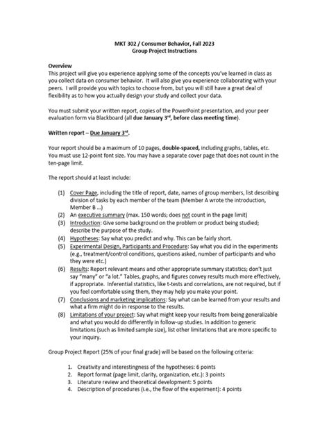 Group Project Assignment F2023 Pdf Brand Recall Memory