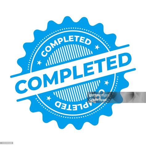 Vector Stamp Design For Course Completion High Res Vector Graphic