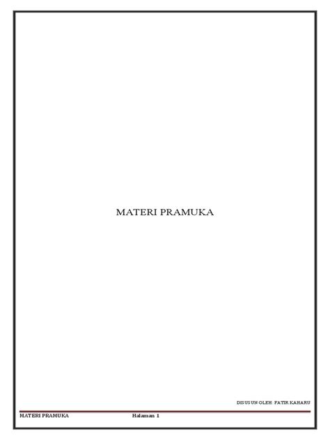 Materi Pramuka Update Pdf