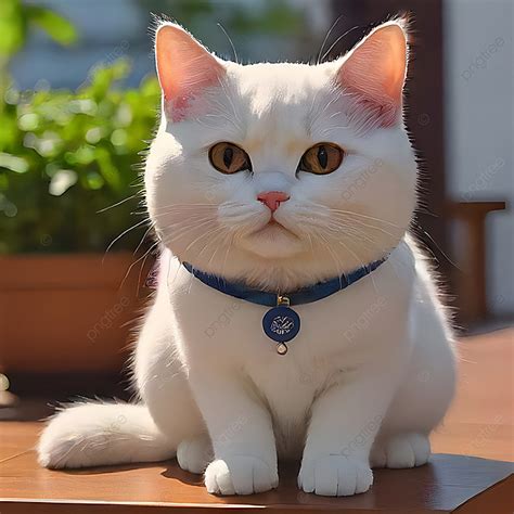 White Cat Neckless Background White Cat Neckless White Background Image And Wallpaper For