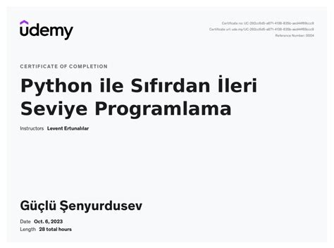 I Completed The Advanced Programming From Scratch With Python Course Which I Attended To