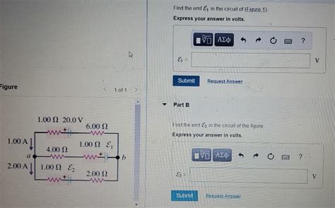 Solved Find the emf Eſ in the circuit of Figure 1 Express Chegg com