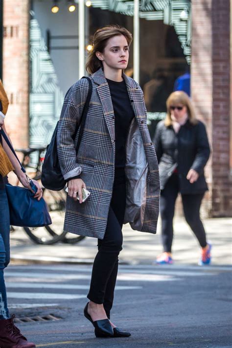 Emma Watson Casual Outfit Heading Out From A Restaurant In New York 4