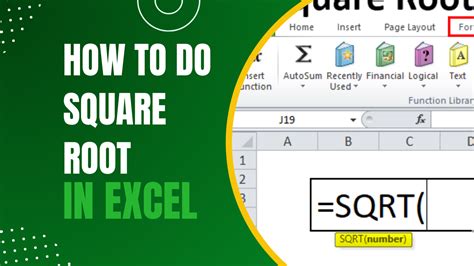 How To Do Square Roots In Excel