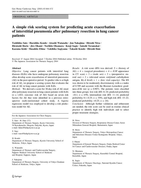 A Simple Risk Scoring System For Predicting Acute Exacerbation Of