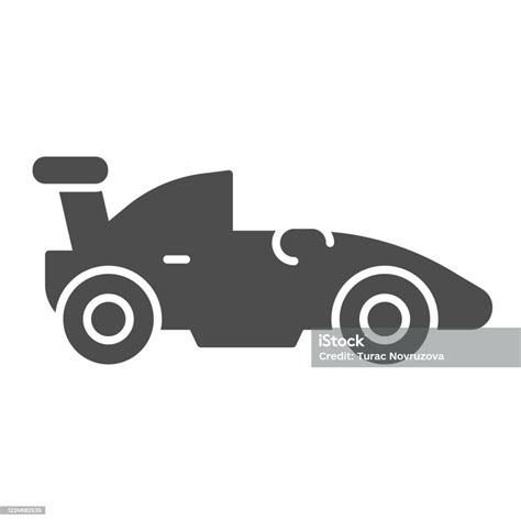 스포츠 레이싱 카 솔리드 아이콘입니다 흰색 배경에 경주 용 자동차 기호 문말 스타일의 그림 모바일 개념 및 웹 디자인을위한 스포츠 공식 자동 기호 벡터 그래픽 경주용 자동차